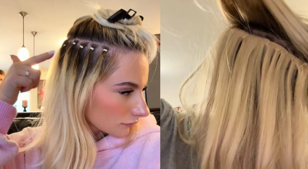 Step-by-Step Guide: How to Apply Beaded Sew-In Hair Extensions at Home ...