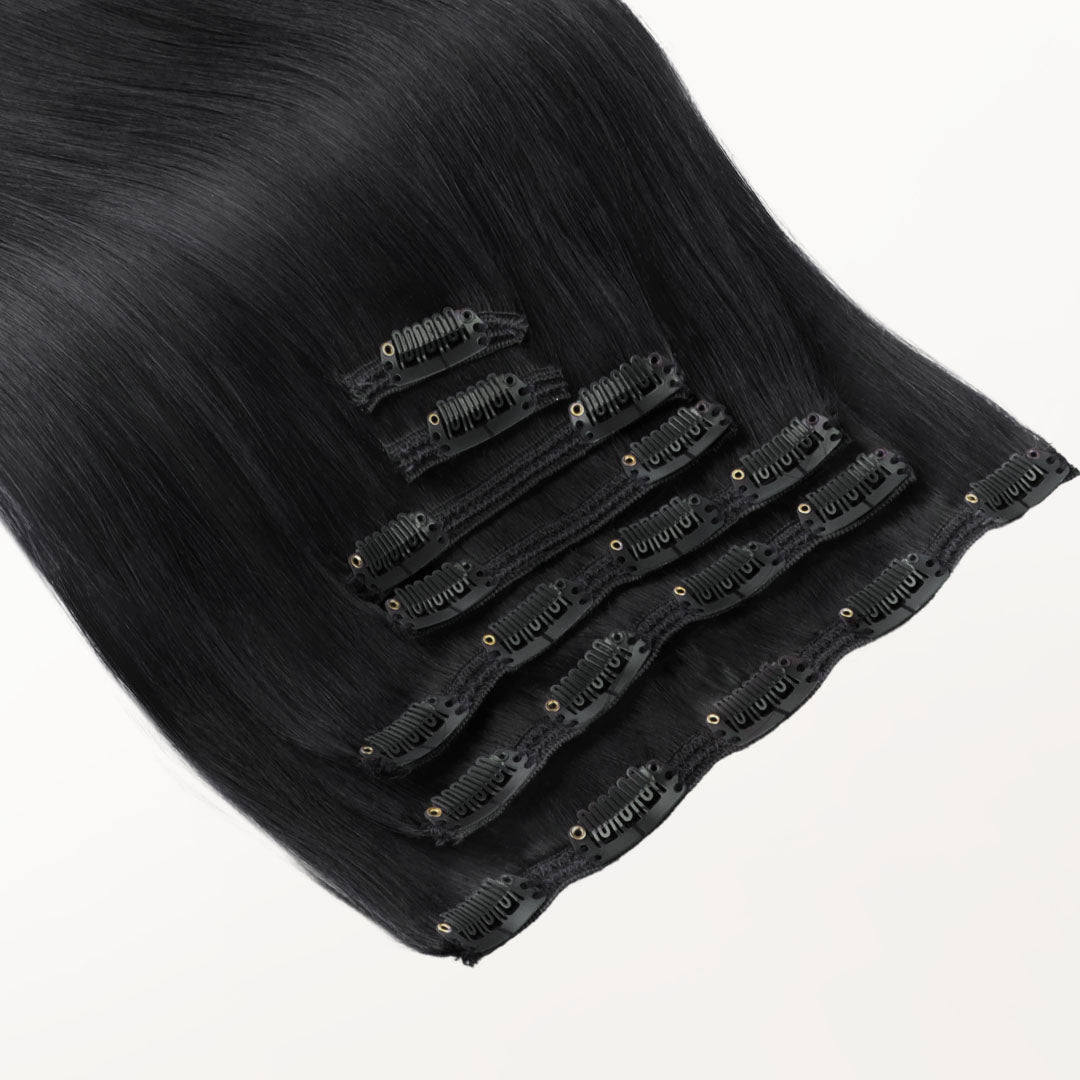 NEGRO AZABACHE (1) CLIP-INS DE 150 G | 100% Remy Human Hair Extensions ...