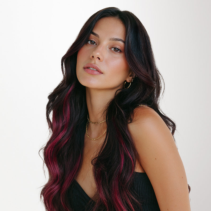 Burgundy Red Color Tape-Ins (25g-30g) | 100% Remy Human Hair Extensions ...