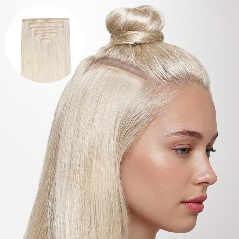 Pure Platinum Blonde (1000) Invisi Edge Seamless Clip-Ins (140g-160g ...
