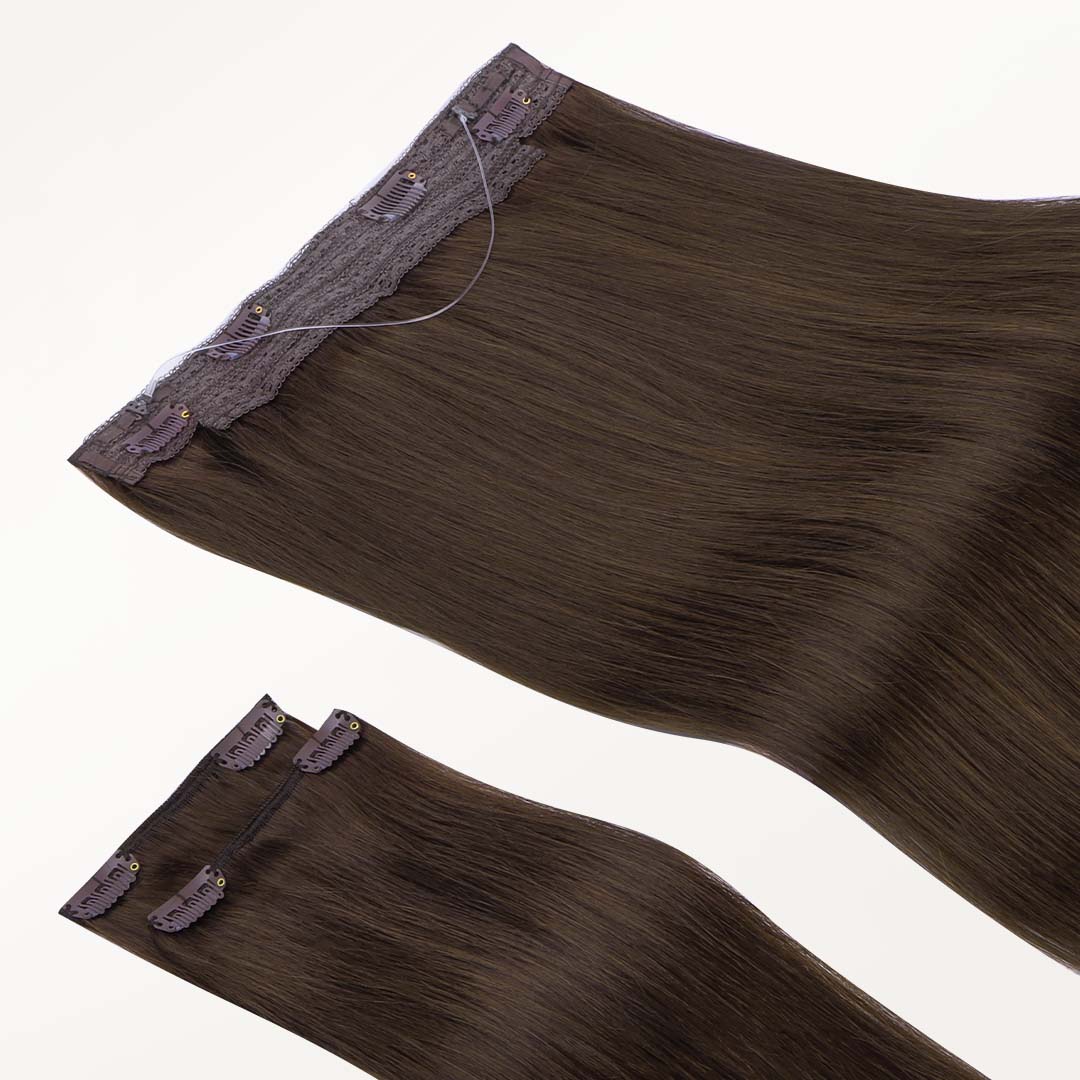 Buy Chocolate Brown 4A Pro & Wire Hair Extensions - 100% Remy Human ...