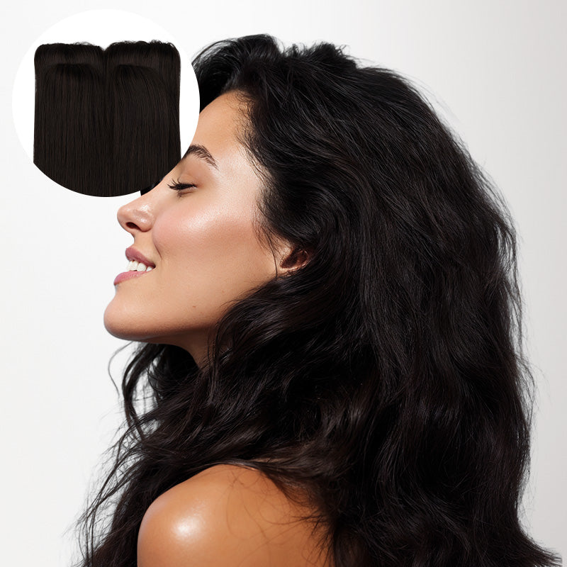 Dark Brown (2) Scalp Hair Fill-Ins (30g-39g) | 100% Remy Human Hair ...