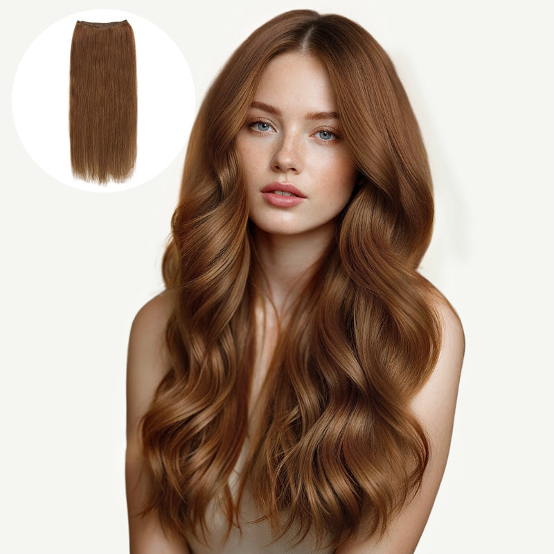 Copper (350) Sew-In Weft Hair Extensions (80g-110g) | 100% Remy Human ...