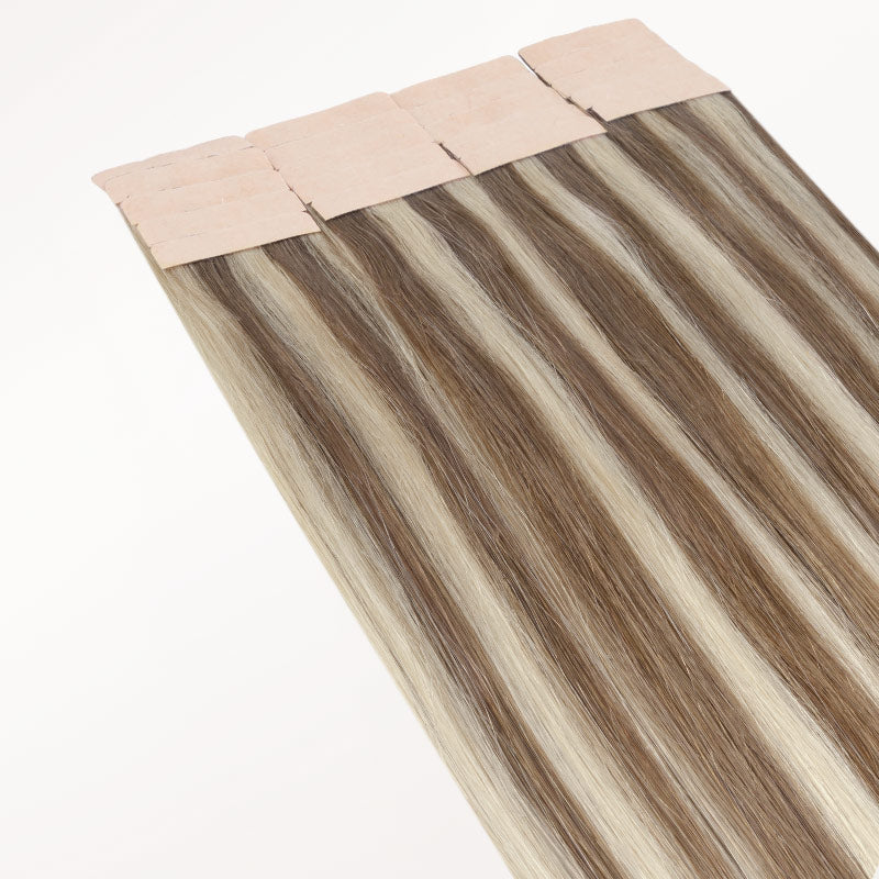 Golden Blonde Highlights (8/60) Tape-Ins 50g | 100% Remy Human Hair ...