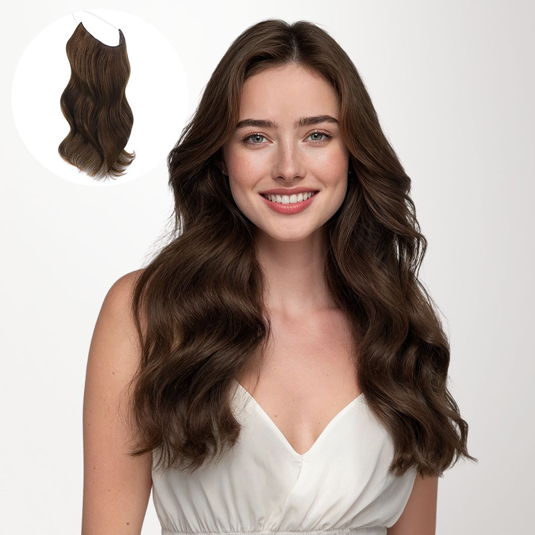 Buy Chocolate Brown 4A Pro & Wire Hair Extensions - 100% Remy Human ...