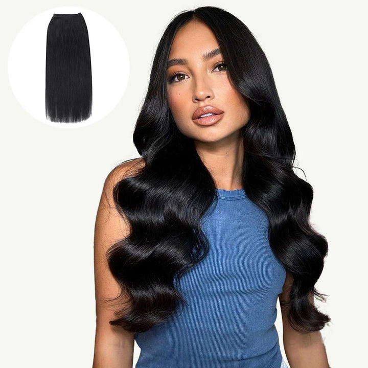 GOO GOO Hair Weft Hair Extensions Human Hair, 14"-22" Hair Extensions ...