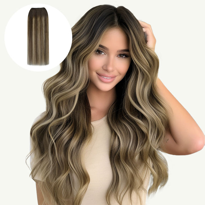 GOO GOO Hair Weft Hair Extensions Human Hair, 14"-22" Hair Extensions ...