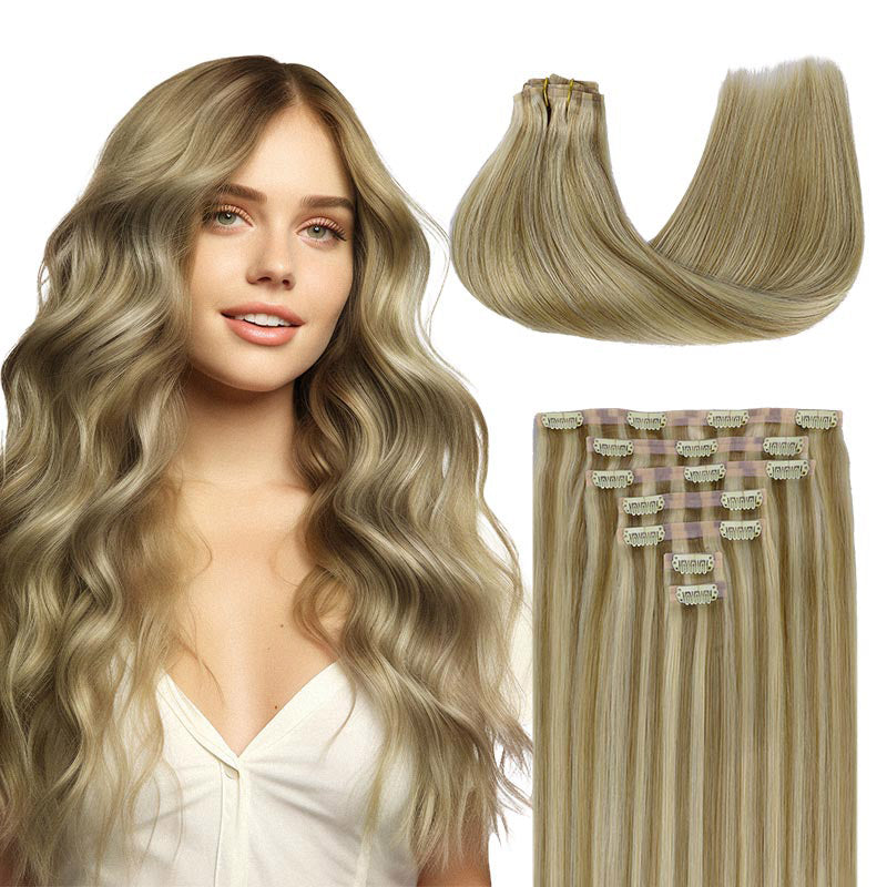 LIGHT BLONDE HIGHLIGHTS (16/22) SEAMLESS CLIP-INS – GOO GOO Hair